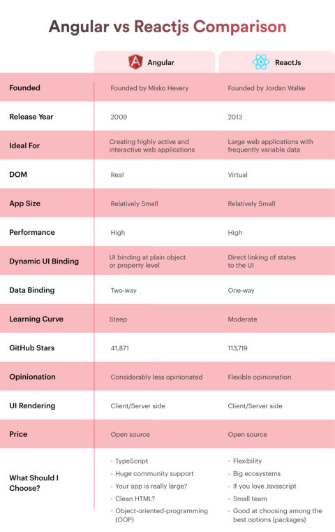AngularJS or ReactJS: Which One to Choose for Your New Project? - AppleTech